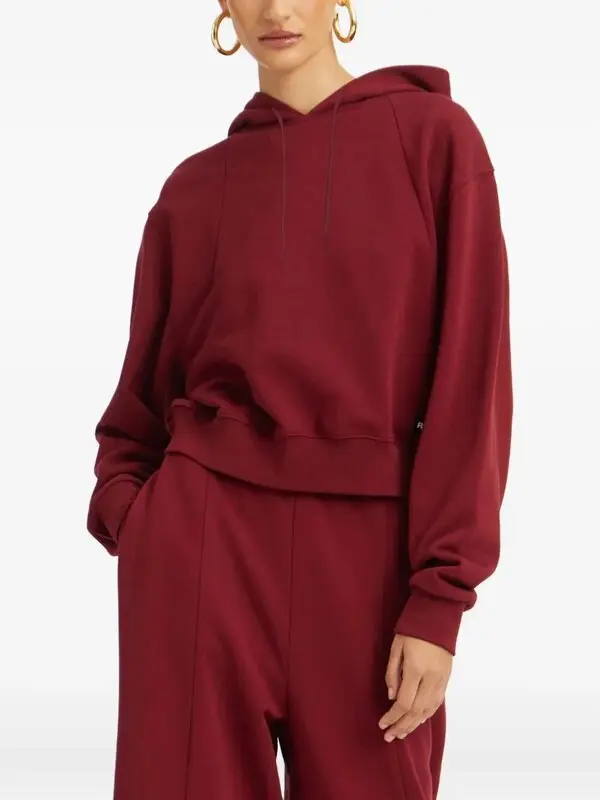 ROTATE BY BIRGER CHRISTENSEN Cropped Terry Back Hoodie - Multicolor