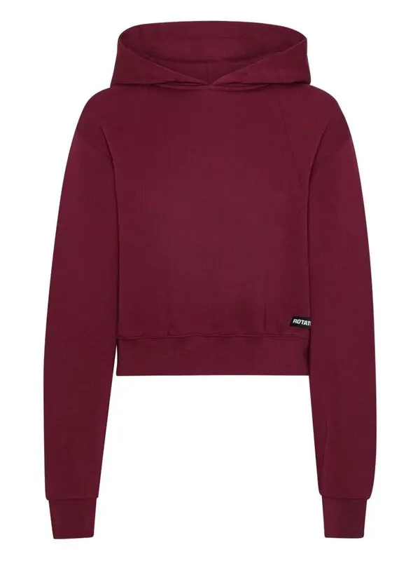 ROTATE BY BIRGER CHRISTENSEN Cropped Terry Back Hoodie - Multicolor