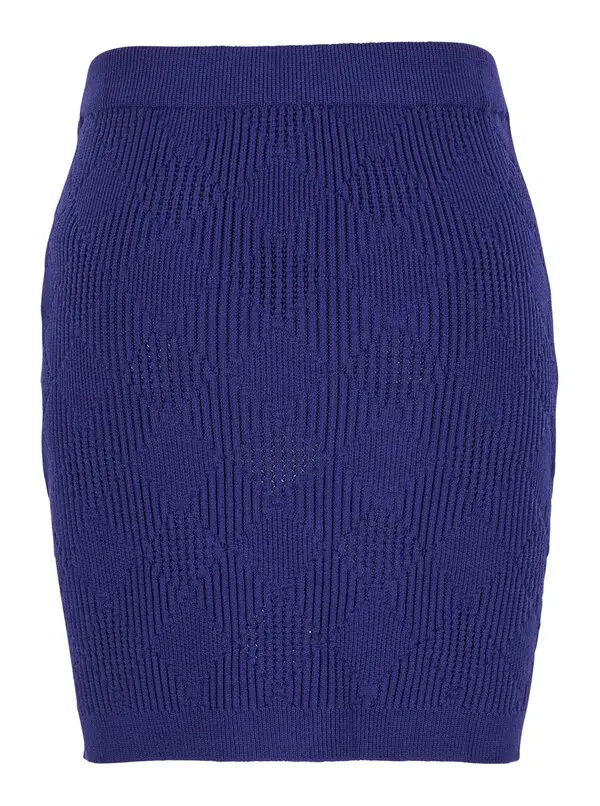 Balmain Jewel Button Ribbed Mini Skirt - Multicolor