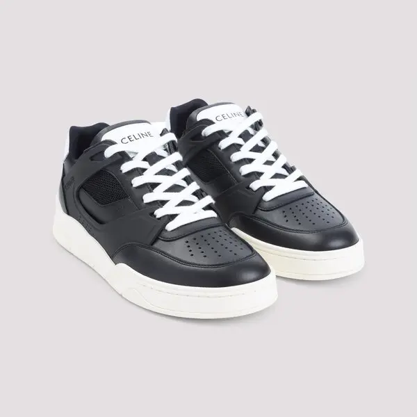 Celine Ct-09 Leather, Rubber And Mesh Sneakers - Black