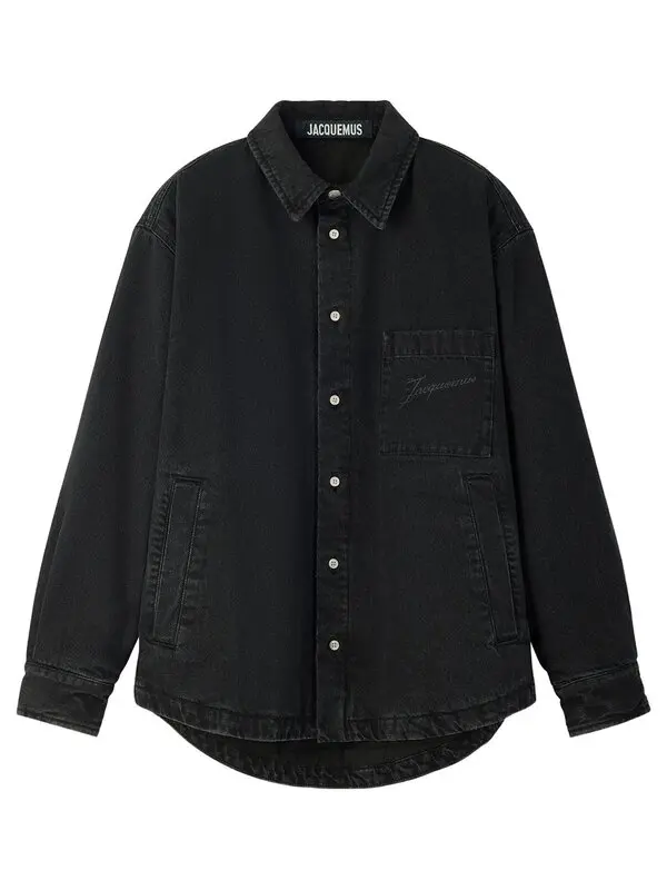 Jacquemus La Chemise Boulanger" Denim Shirt - Black