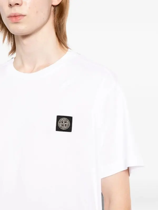 Stone Island Logo Cotton T-shirt