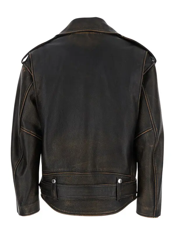 Alexander McQueen Leather Biker Jacket - Multicolor