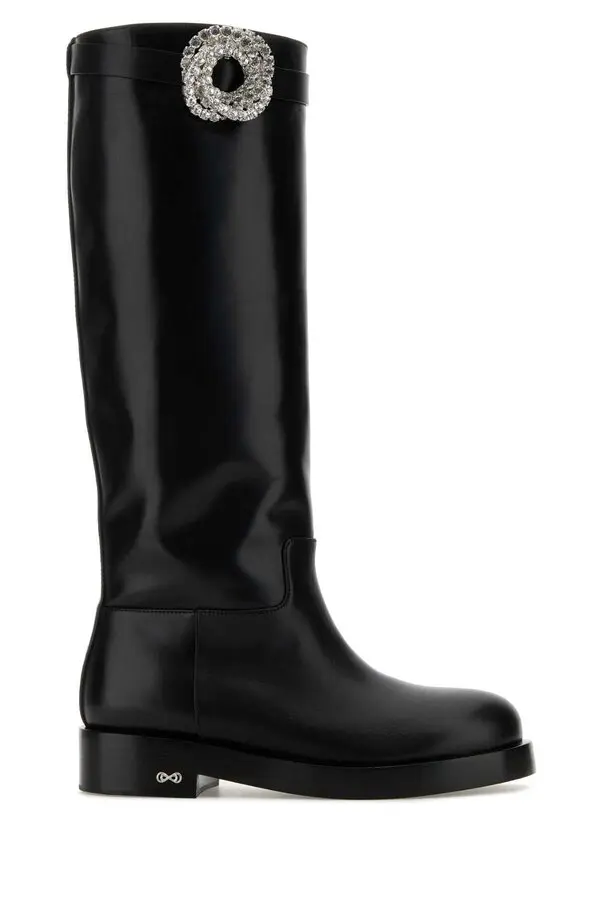 Mach & Mach Leather Galaxy Riding Boots - Black