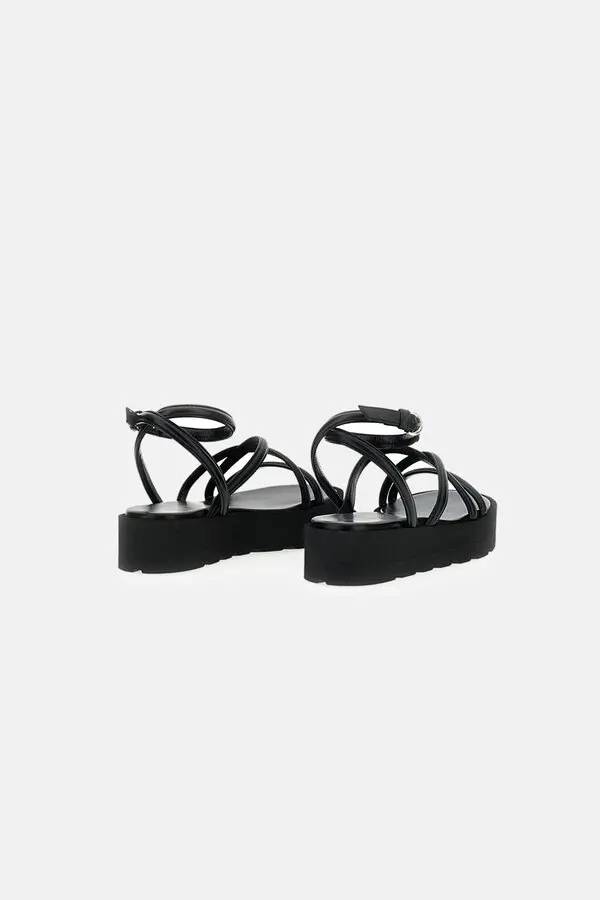 GIANVITO ROSSI Flatform Sandals In Nappa Leather - Multicolor