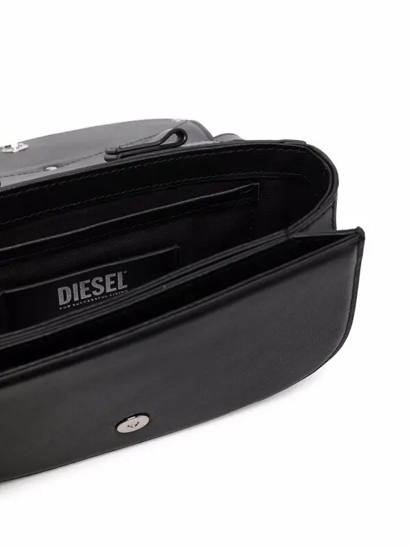 DIESEL® 1dr Leather Shoulder Bag With Logo Plaque - Multicolor