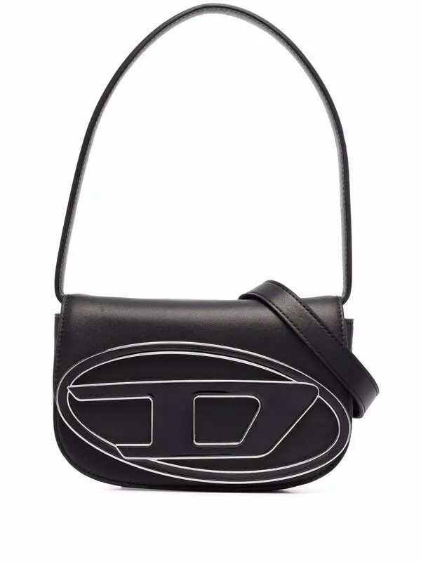 DIESEL® 1dr Leather Shoulder Bag With Logo Plaque - Multicolor