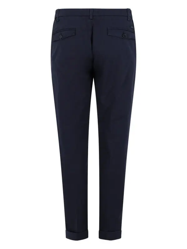FAY Capri Pants Slim Fit Cotton Blend - Blue