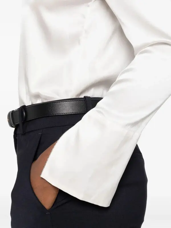 Peserico Silk Satin Long-sleeve Shirt