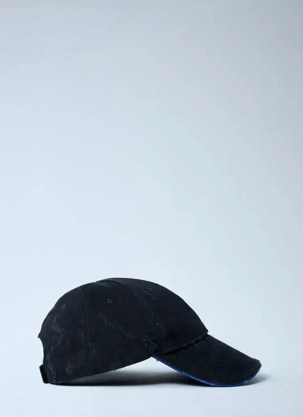 Balenciaga Logo Motif Baseball Cap - Black