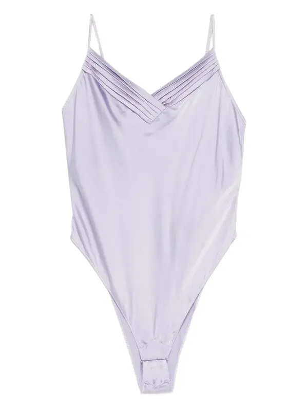 FORTE_FORTE Silk Satin Bodysuit - Multicolor