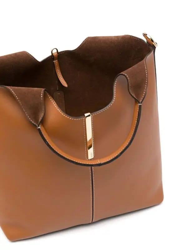 TOD'S Leather Tote Bag - Brown