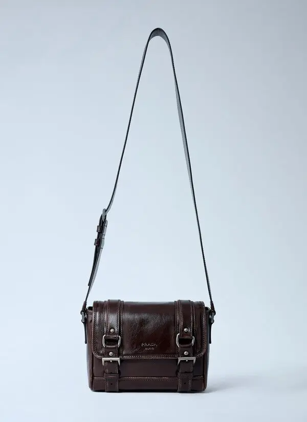 Prada Leather Crossbody Bag - Brown