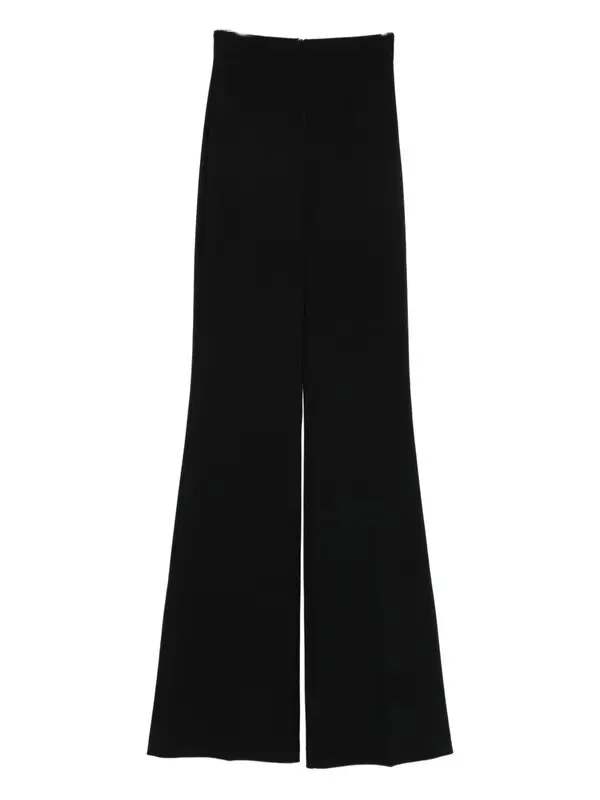 Sportmax Black High-waisted Wide-leg Trousers - Multicolor