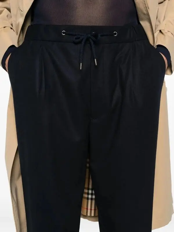 Giorgio Armani Cashmere Blend Drawstring Trousers - Multicolor