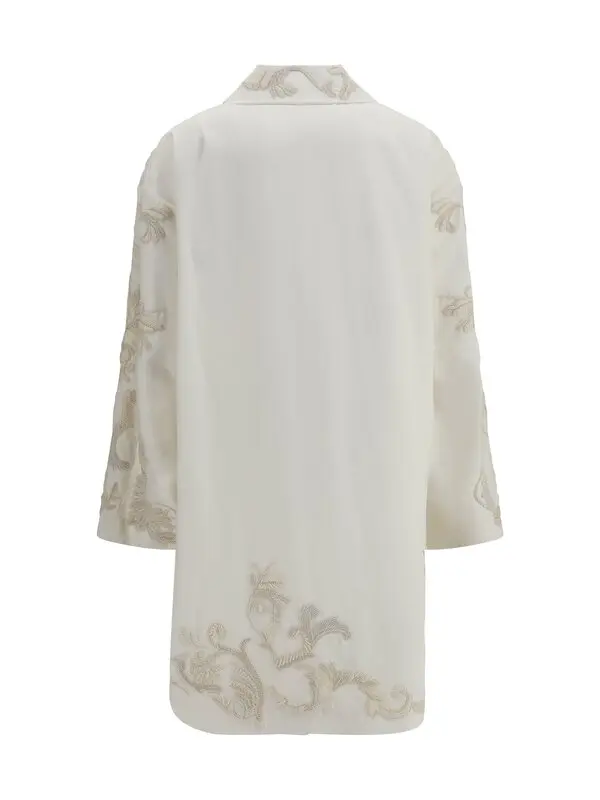 Dries Van Noten Embroidered A-line Coat