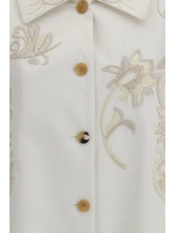 Dries Van Noten Embroidered A-line Coat