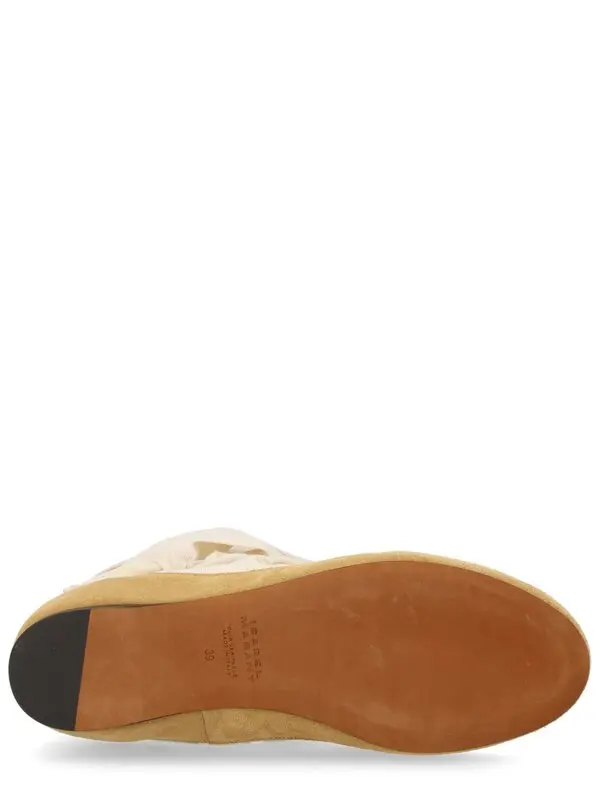 Isabel Marant Étoile Letiz Canvas And Suede Boots - Cream