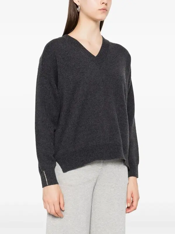 Peserico Cashmere V-neck Sweater - Multicolor