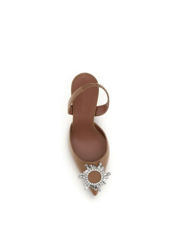 Amina Muaddi Begum Slingback Pumps With Star Embellishment - Brown