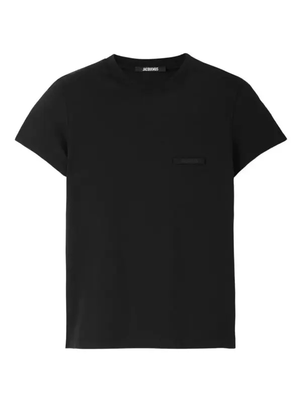 Jacquemus Le T-shirt Gros Grain Cotton - Black