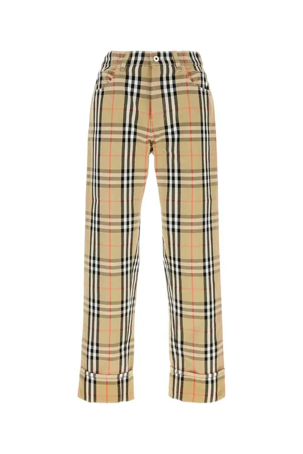 Burberry Embroidered Canvas Pants