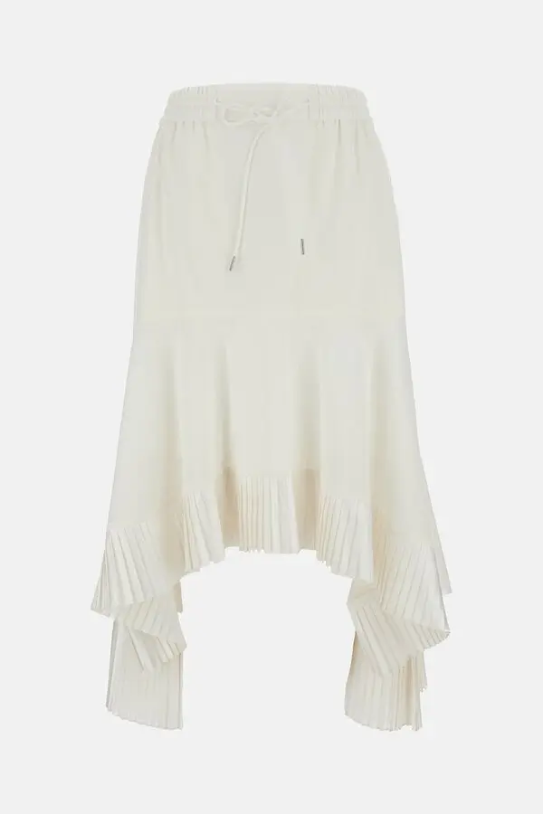 Sacai Cotton Broadcloth A-line Midi Skirt