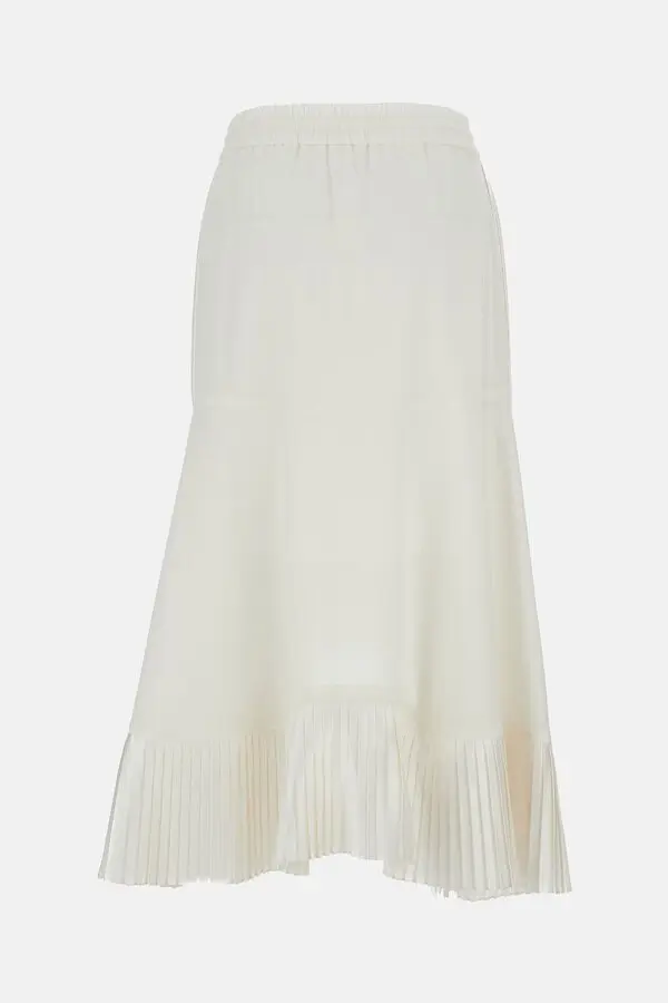 Sacai Cotton Broadcloth A-line Midi Skirt