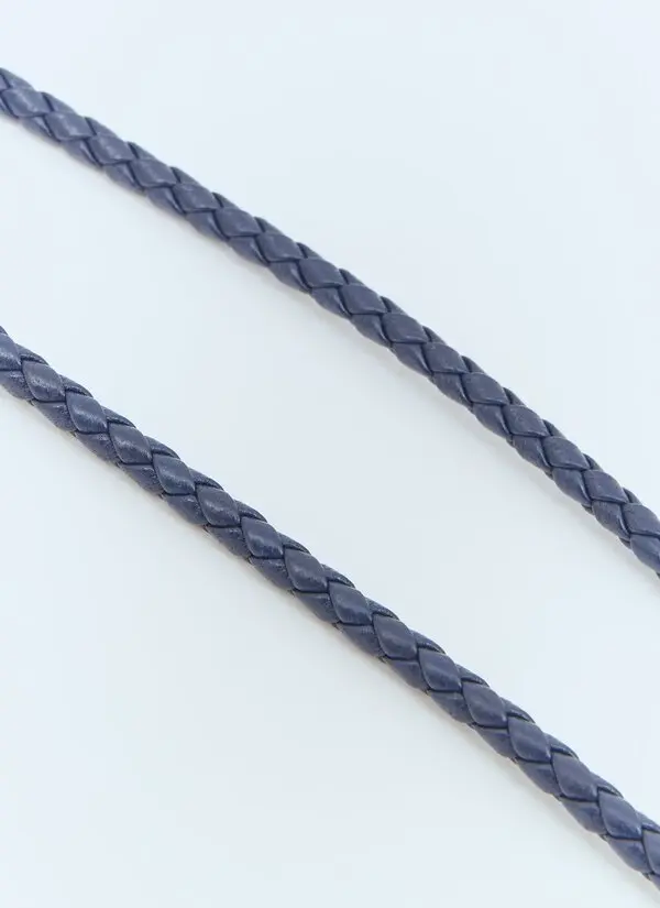 Bottega Veneta Intreccio Long Keyring - Blue