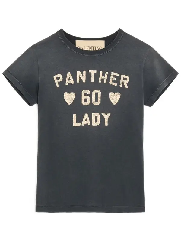 Valentino Garavani Printed Cotton T-shirt - Black