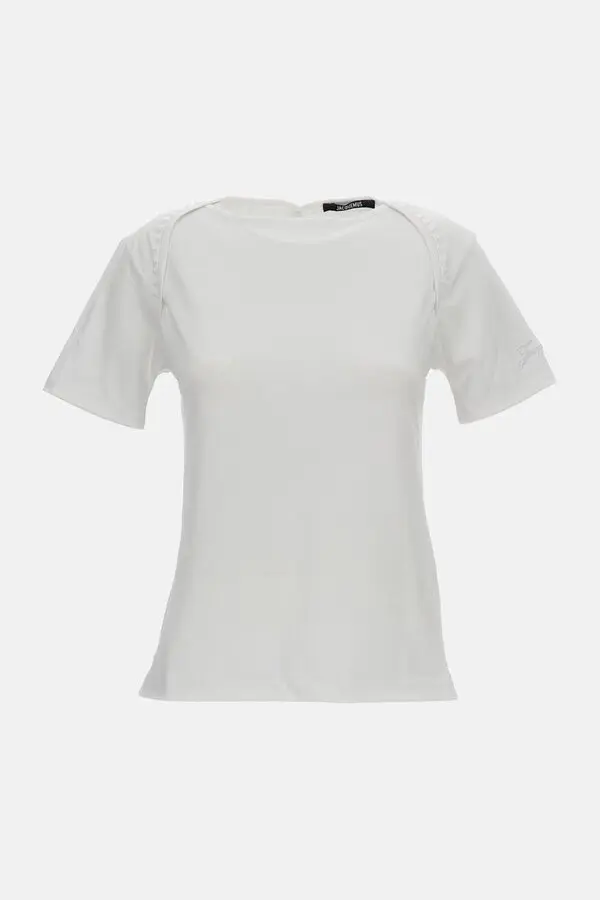 Jacquemus Le Tshirt Clavela Short-sleeved T-shirt With Passementerie Trim