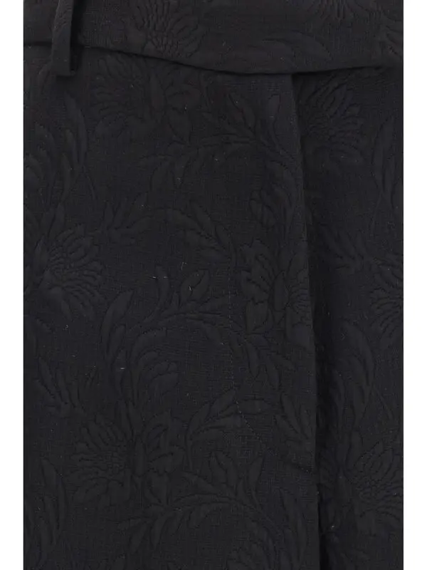 Dries Van Noten Wide-leg Jacquard Pattern Pants - Black