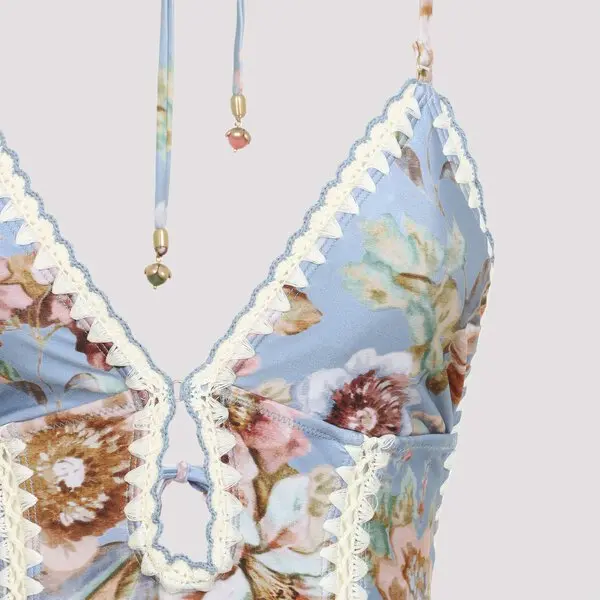 Zimmermann Awaken Crochet One Piece Swimwear - Blue