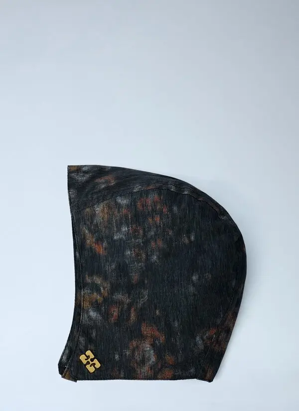 GANNI Printed Bonnet With Logo Detail