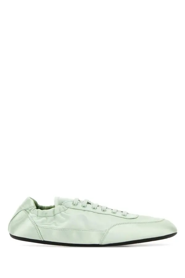 Prada Mind Satin Collapsible Sneakers - Green