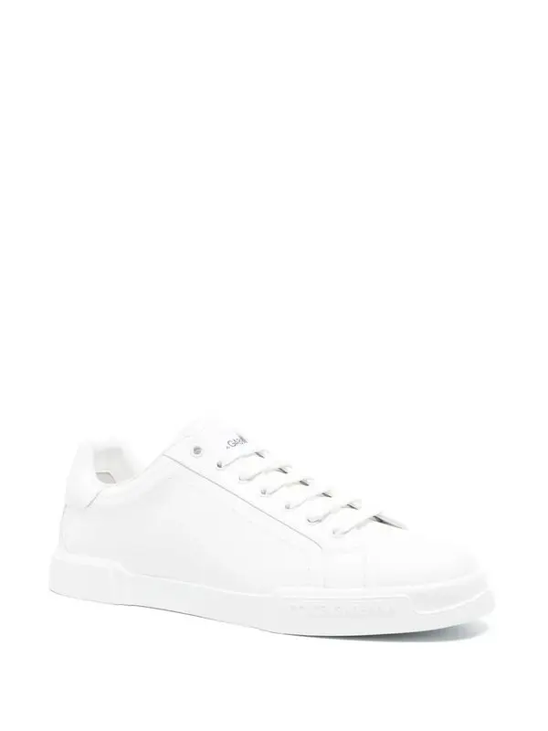 Dolce & Gabbana Portofino Light Leather Sneakers - White