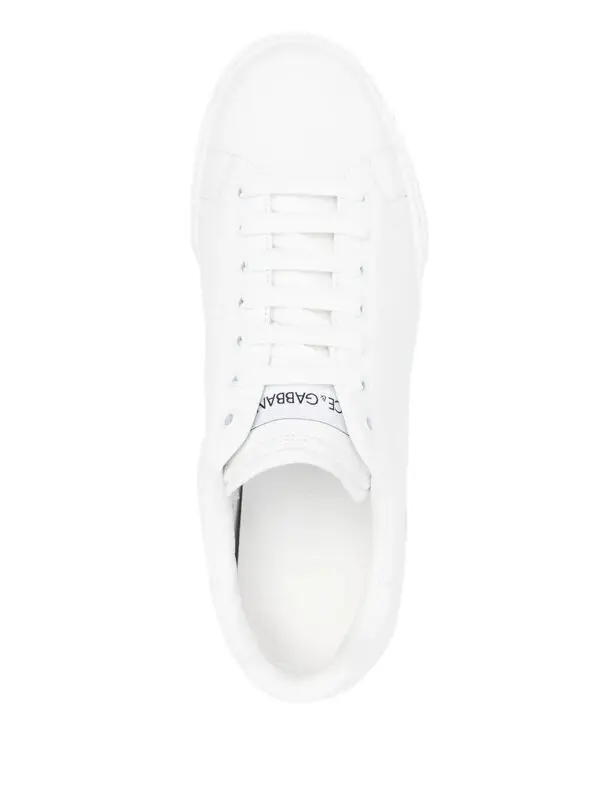 Dolce & Gabbana Portofino Light Leather Sneakers - White