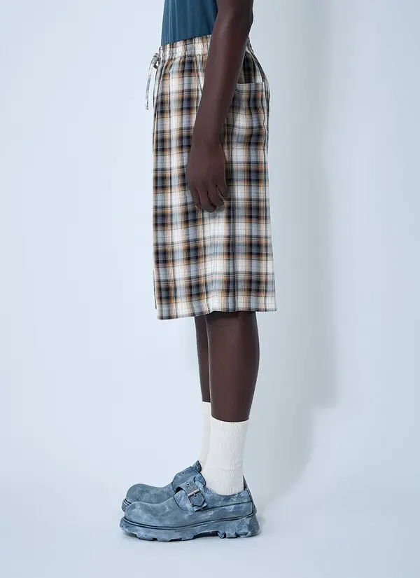 Acne Studios Checkered Mid-rise Shorts