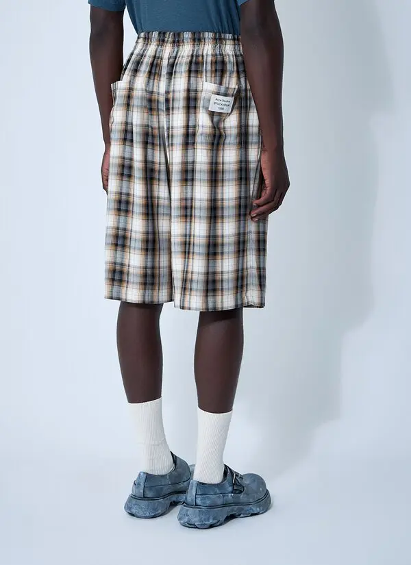 Acne Studios Checkered Mid-rise Shorts
