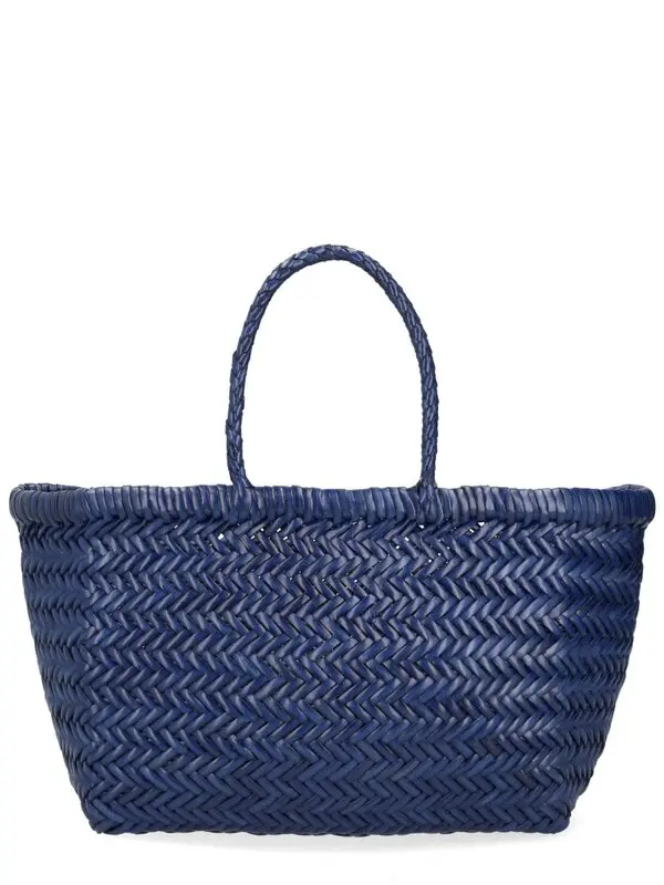 Dragon Diffusion Leather Woven Tote Bag - Blue