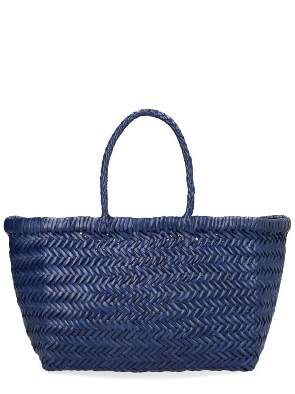Dragon Diffusion Leather Woven Tote Bag - Blue