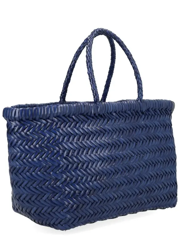 Dragon Diffusion Leather Woven Tote Bag - Blue