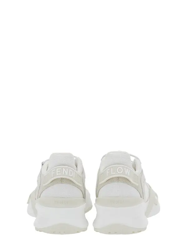 Fendi Flow Sneakers With Toggle Closure And Logo Lettering - White