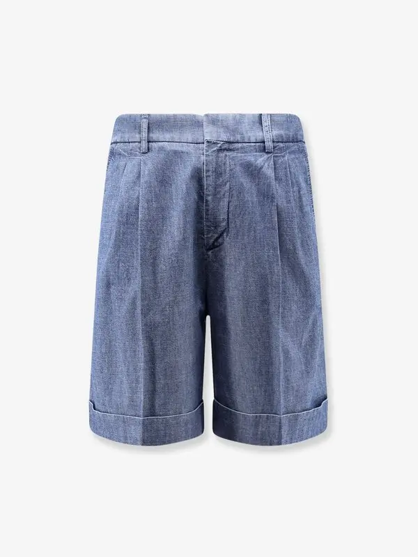 Valentino Garavani Denim Shorts With Embroidered Side Trim - Multicolor