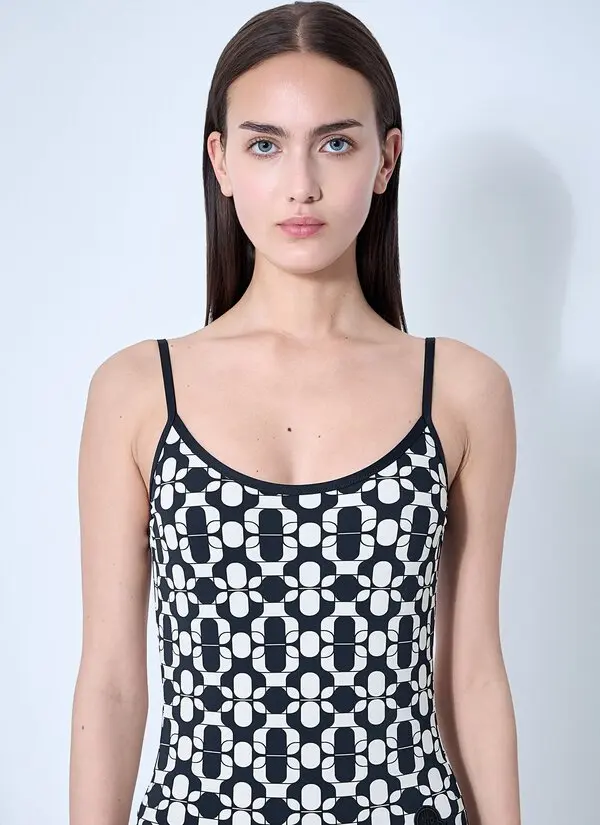 Moncler Printed Swimsuit - Black