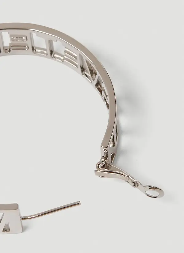 Vetements Logo Hoop Earrings