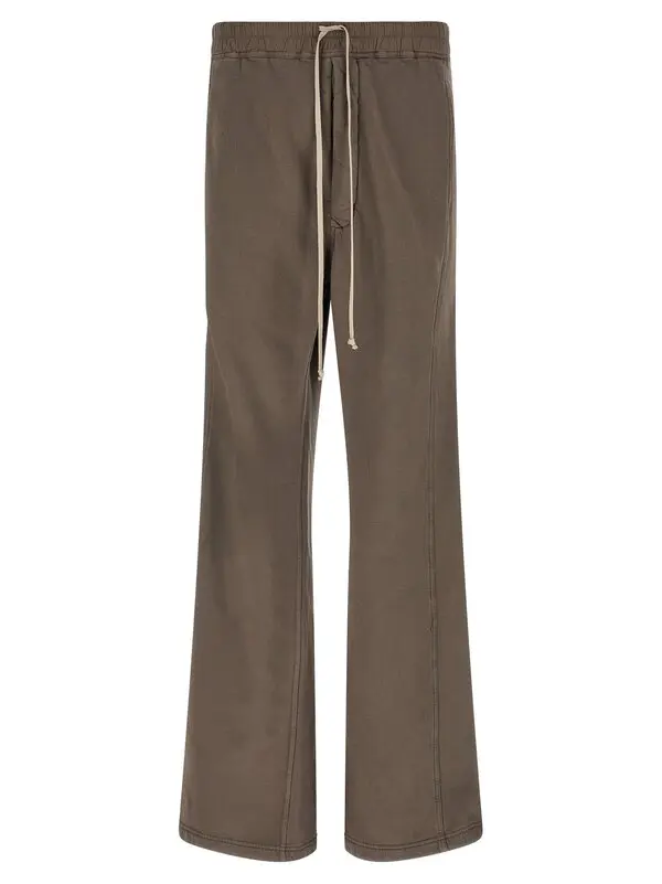 Rick Owens Wide Leg Trousers With Snap Button Detail - Gray