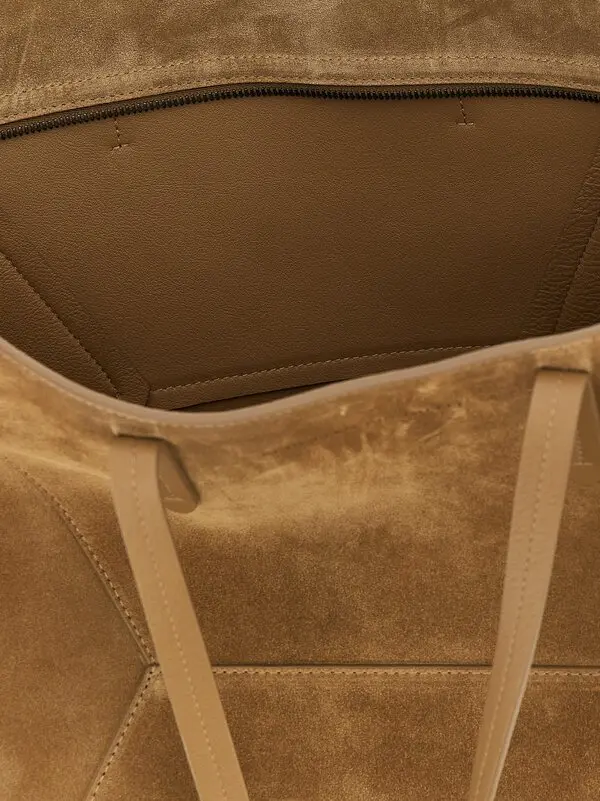 Brunello Cucinelli Maxi Suede Shoulder Bag - Brown