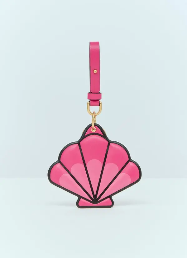 Moncler Leather Scallop Shell Keyring - Pink