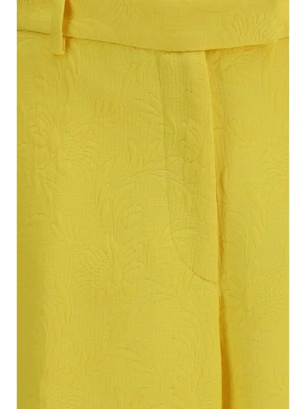 Dries Van Noten Jacquard Wide-leg Trousers - Yellow